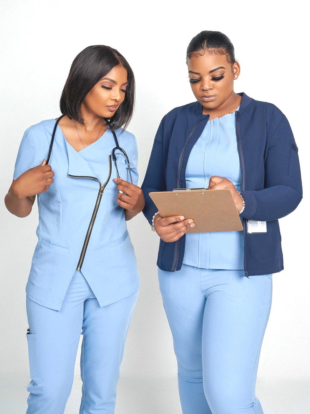 Baby Blue Scrubs Sets, Women Nurse, Medical Scrubs, Hospital Uniform ...