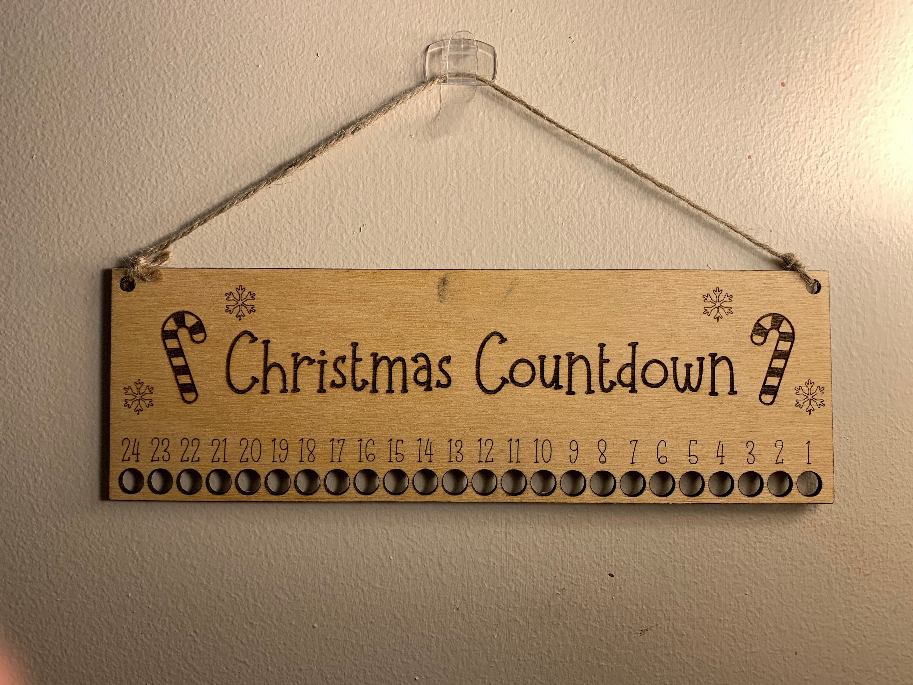 Christmas Countdown-candy Cane Countdown-christmas Decor-kids Christmas ...
