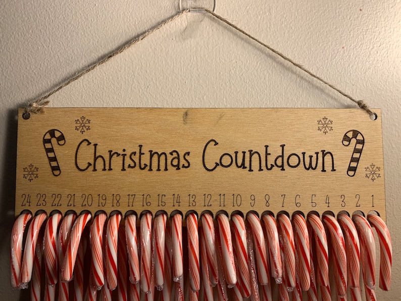 Christmas Countdown-candy Cane Countdown-christmas Decor-kids Christmas ...