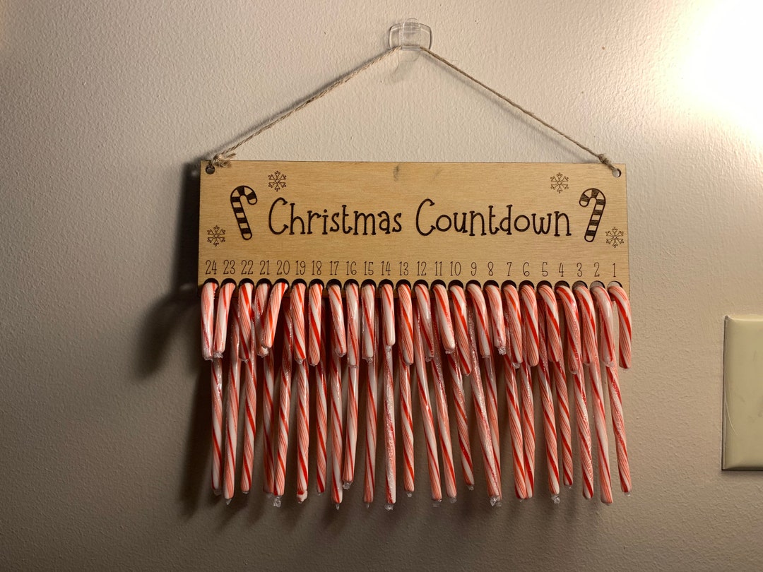 Christmas Countdown-candy Cane Countdown-christmas Decor-kids Christmas ...