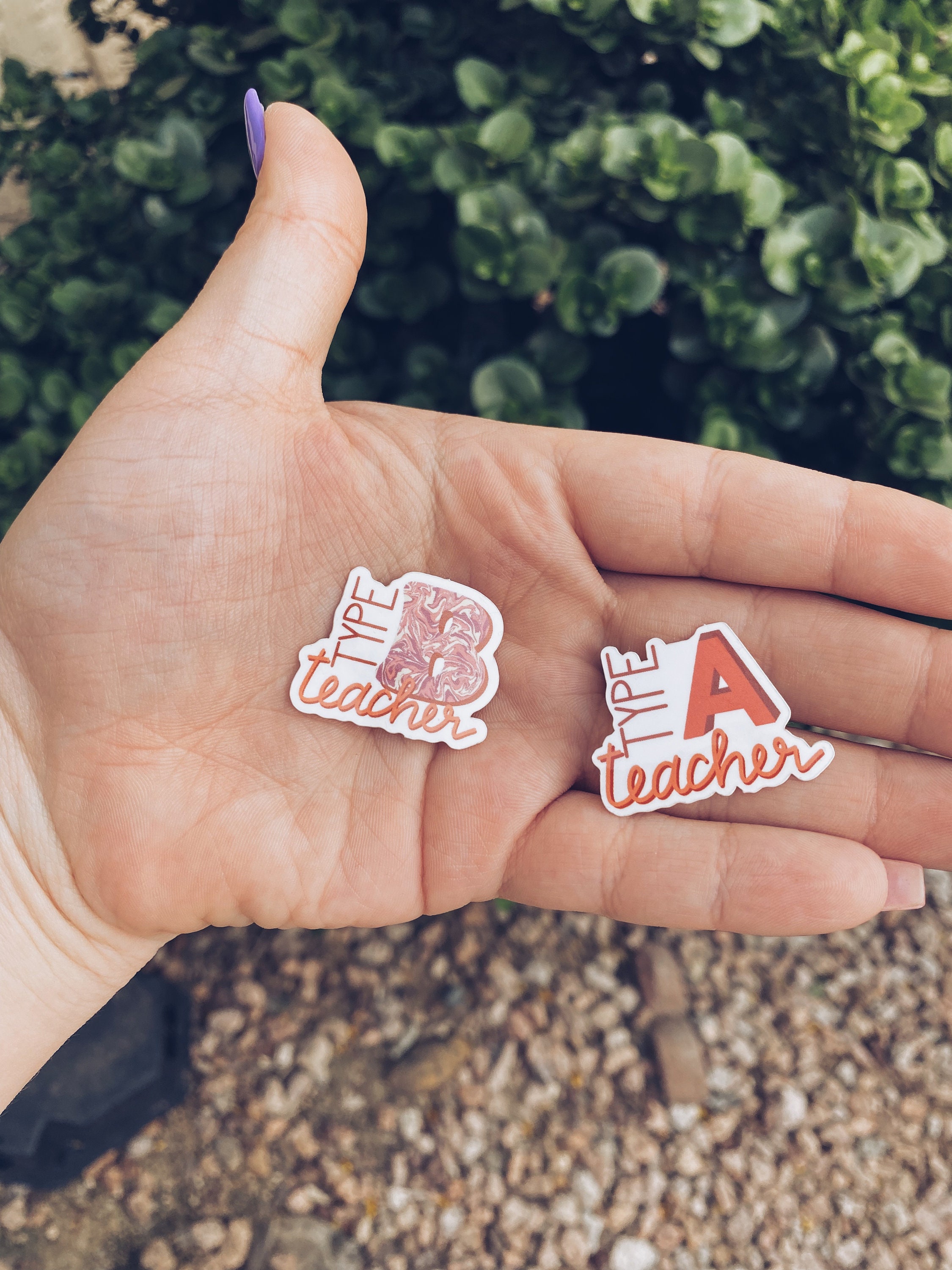 Teacher Stickers, Type B Teacher Sticker, Type A Teacher Sticker ...