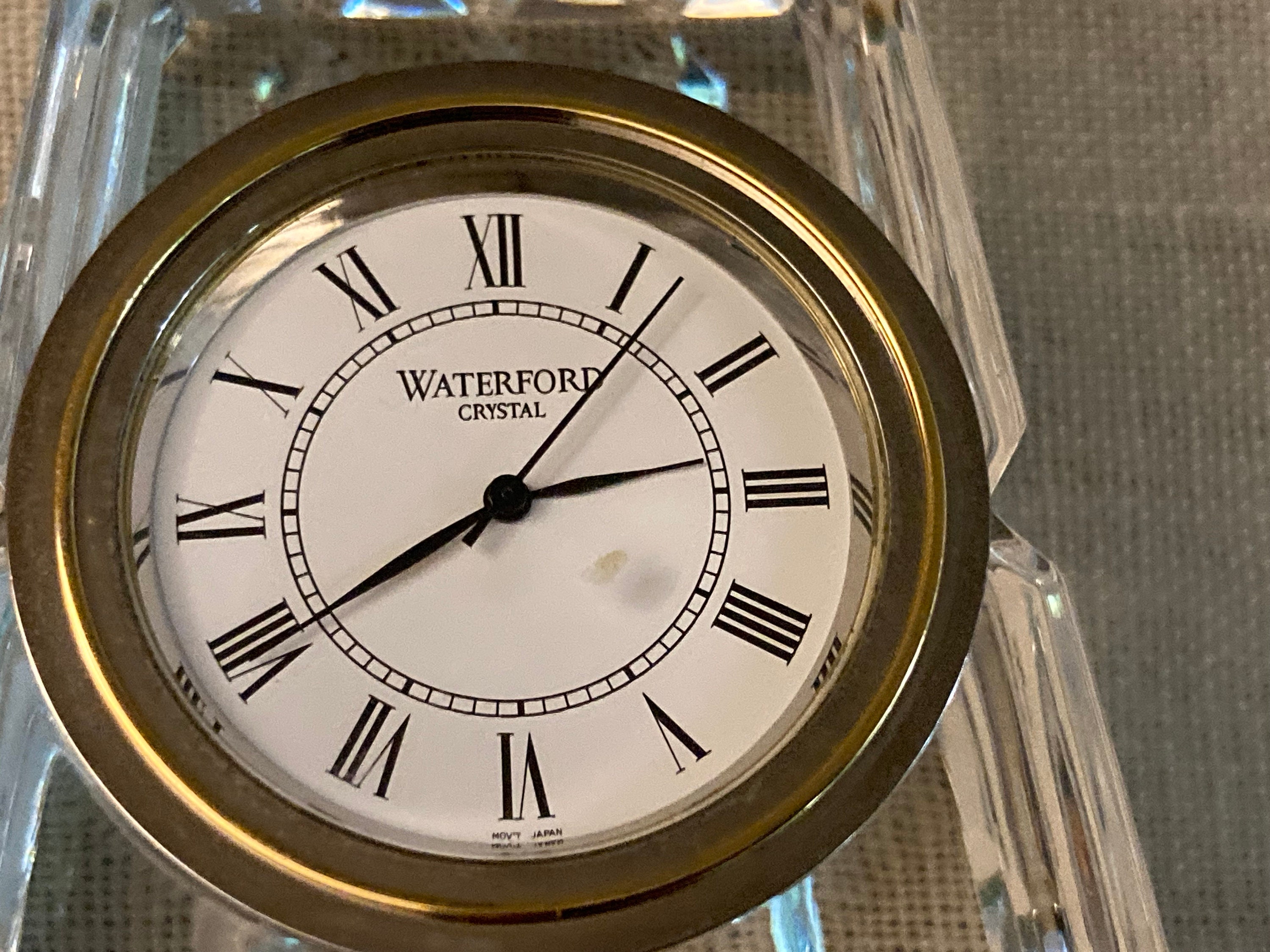 Waterford Crystal Obelisk Desk Clock - Etsy