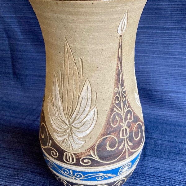 Signed Pottery Vase - Etsy