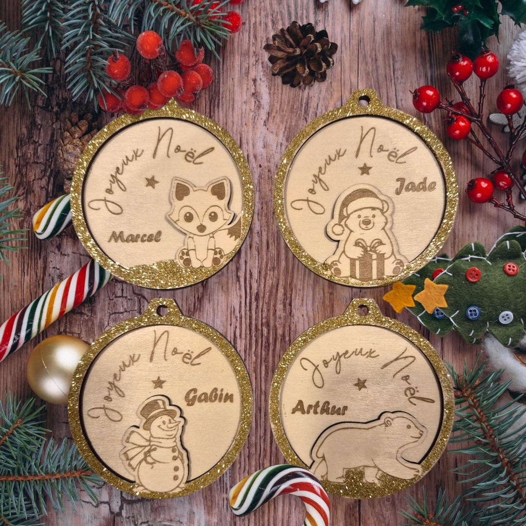 Personalized Wooden Christmas Bauble for Children - Etsy