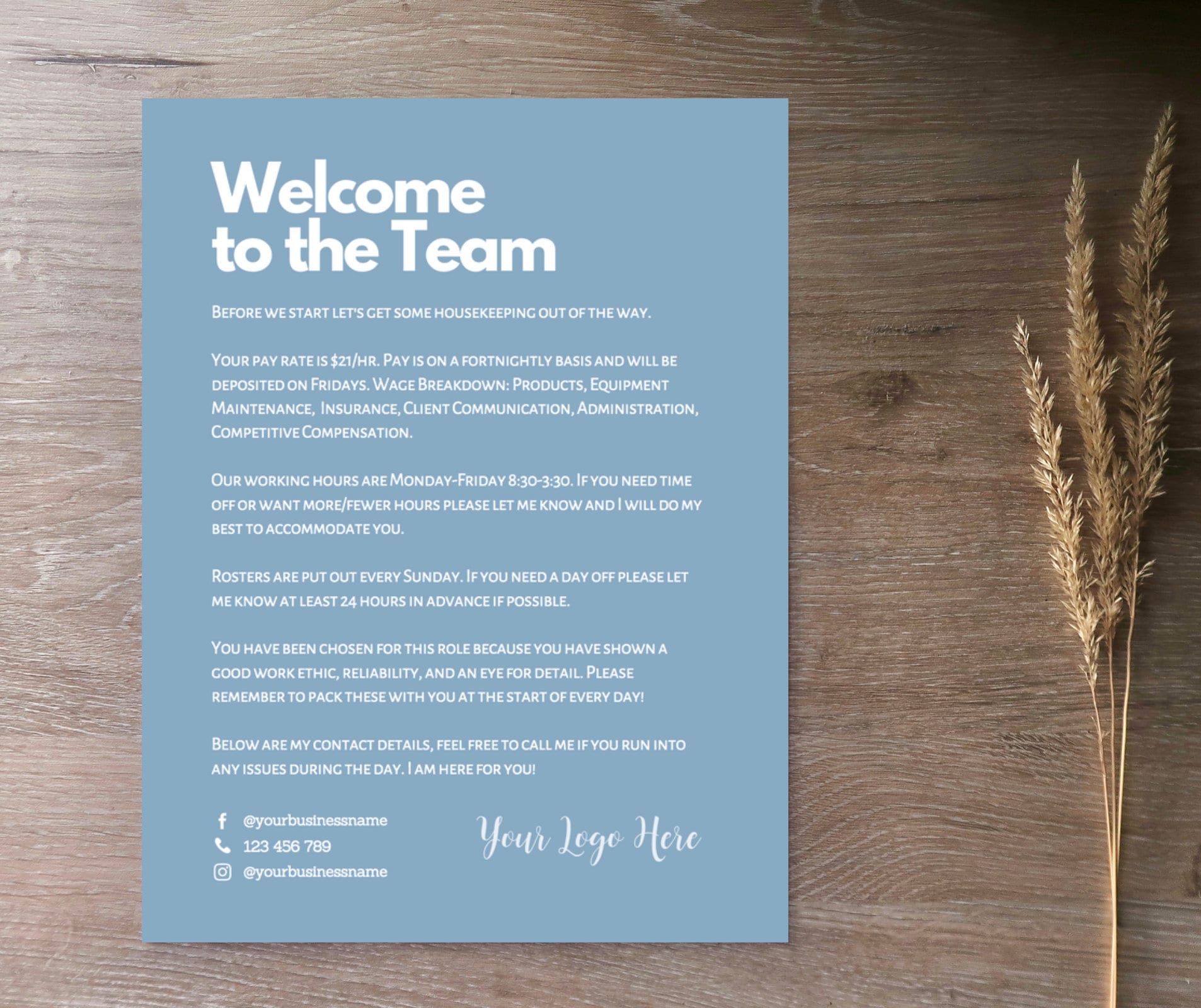 Employee Welcome Pack, Bundle, New Hire, Employee Onboarding Template ...