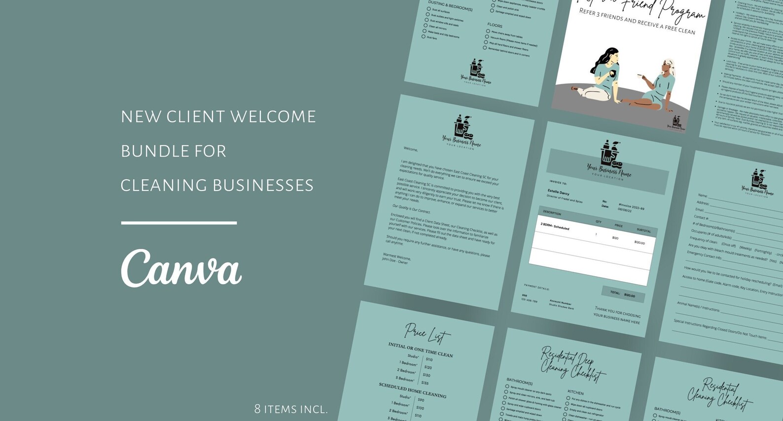 New Client Welcome Packet Bundle Policies Client Onboarding | Etsy