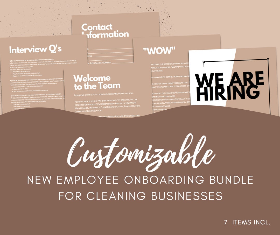 Employee Welcome Pack, Bundle, New Hire, Employee Onboarding Template ...