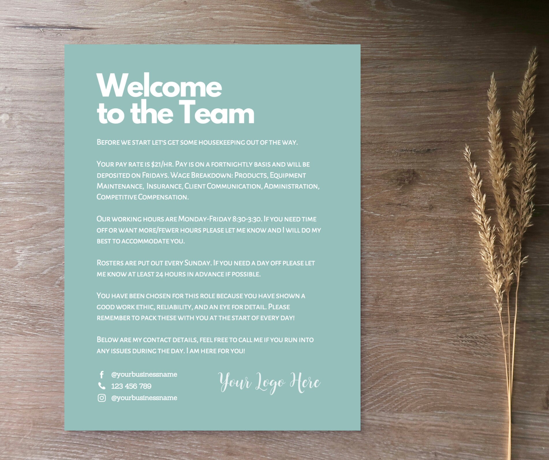 Employee Welcome Pack Bundle New Hire Employee Onboarding - Etsy