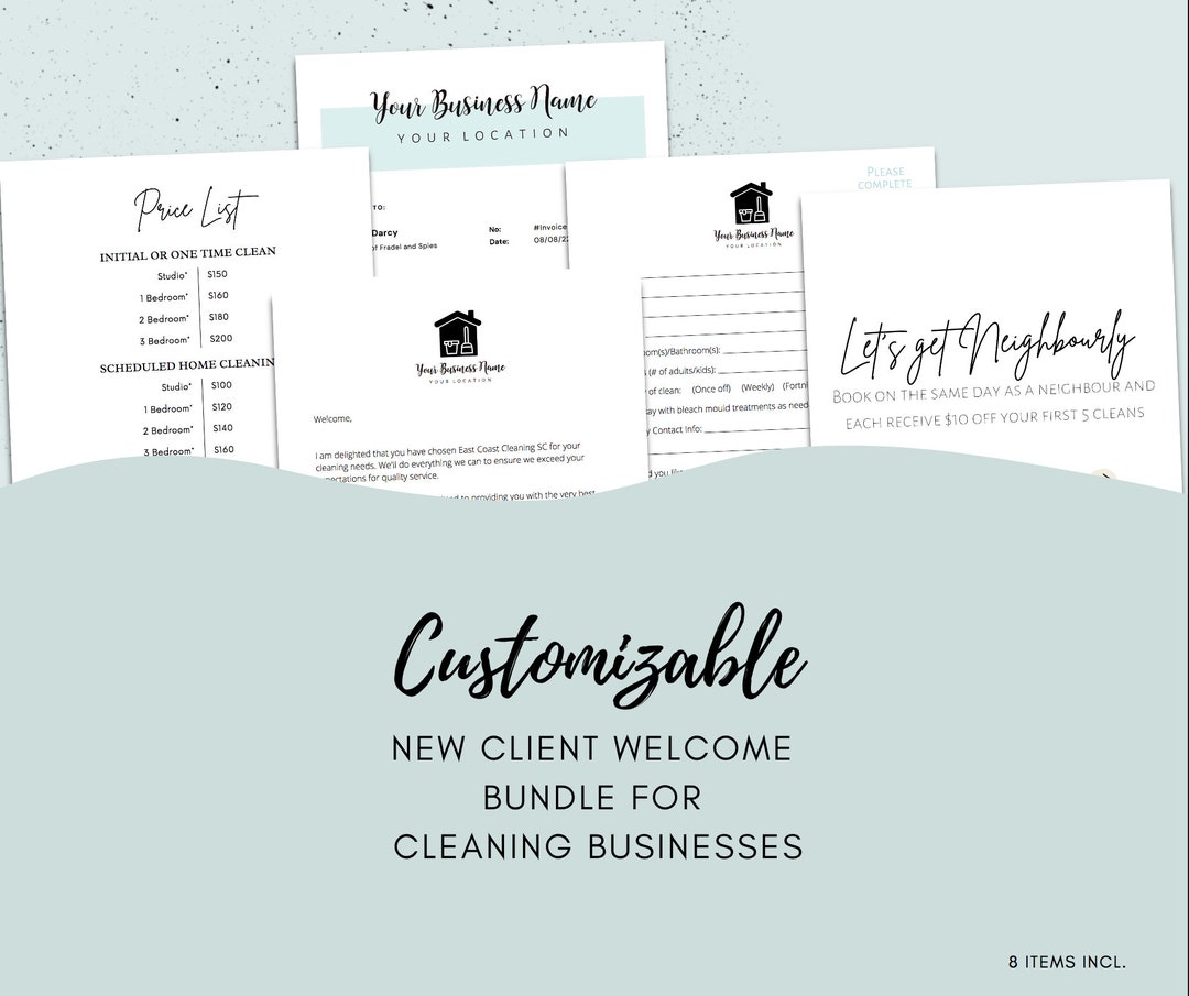 New Client Welcome Packet, Bundle, Policies, Client Onboarding Template ...