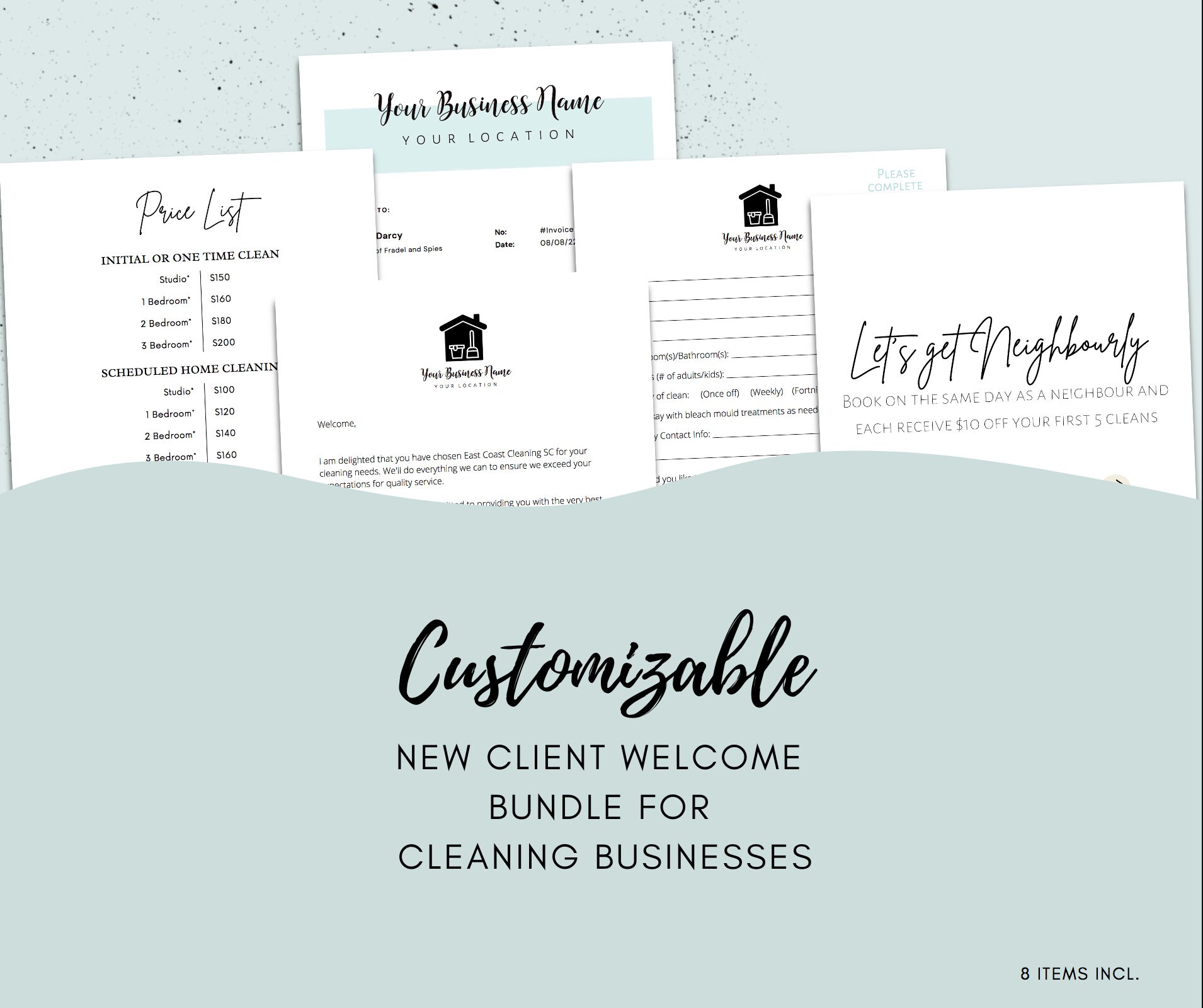 New Client Welcome Packet, Bundle, Policies, Client Onboarding Template ...
