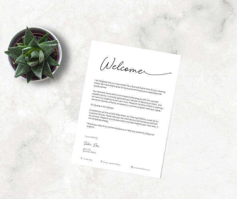 Minimalist New Client Welcome, Bundle, Policies, Client Intake Template ...