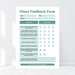 Client Feedback Survey, Comment Card, Questionnaire, Cleaning Business ...