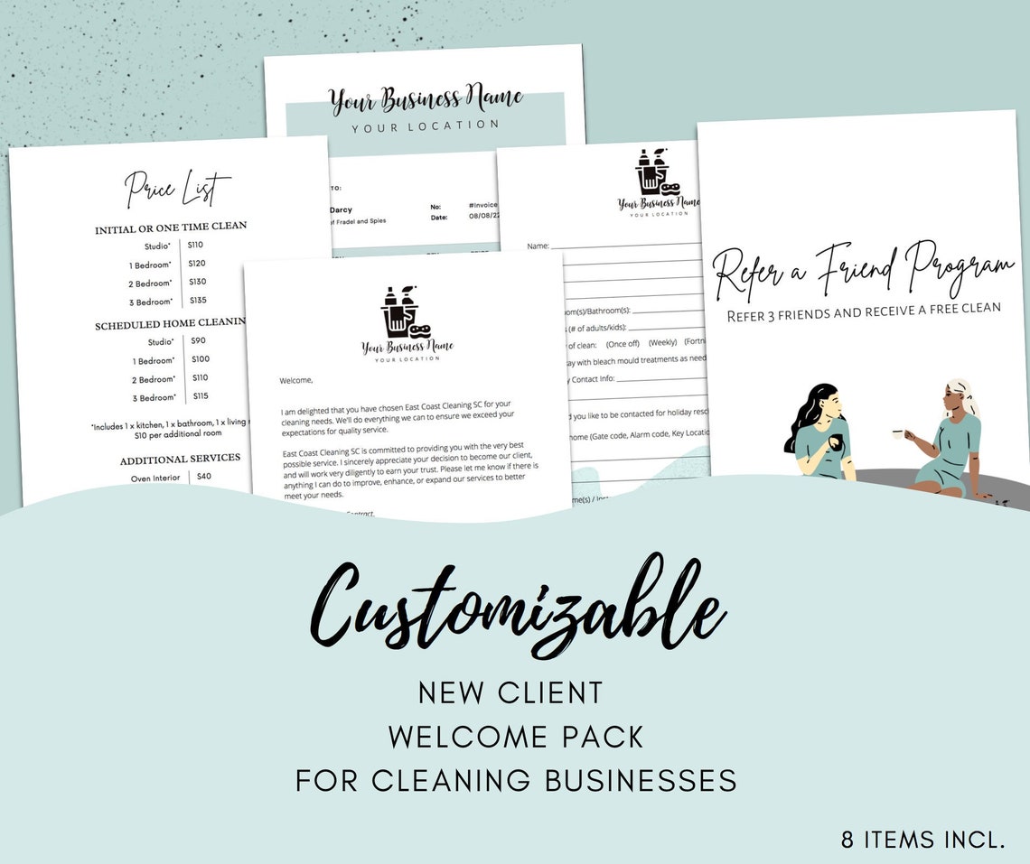 New Client Welcome Packet Bundle Policies Client Onboarding - Etsy