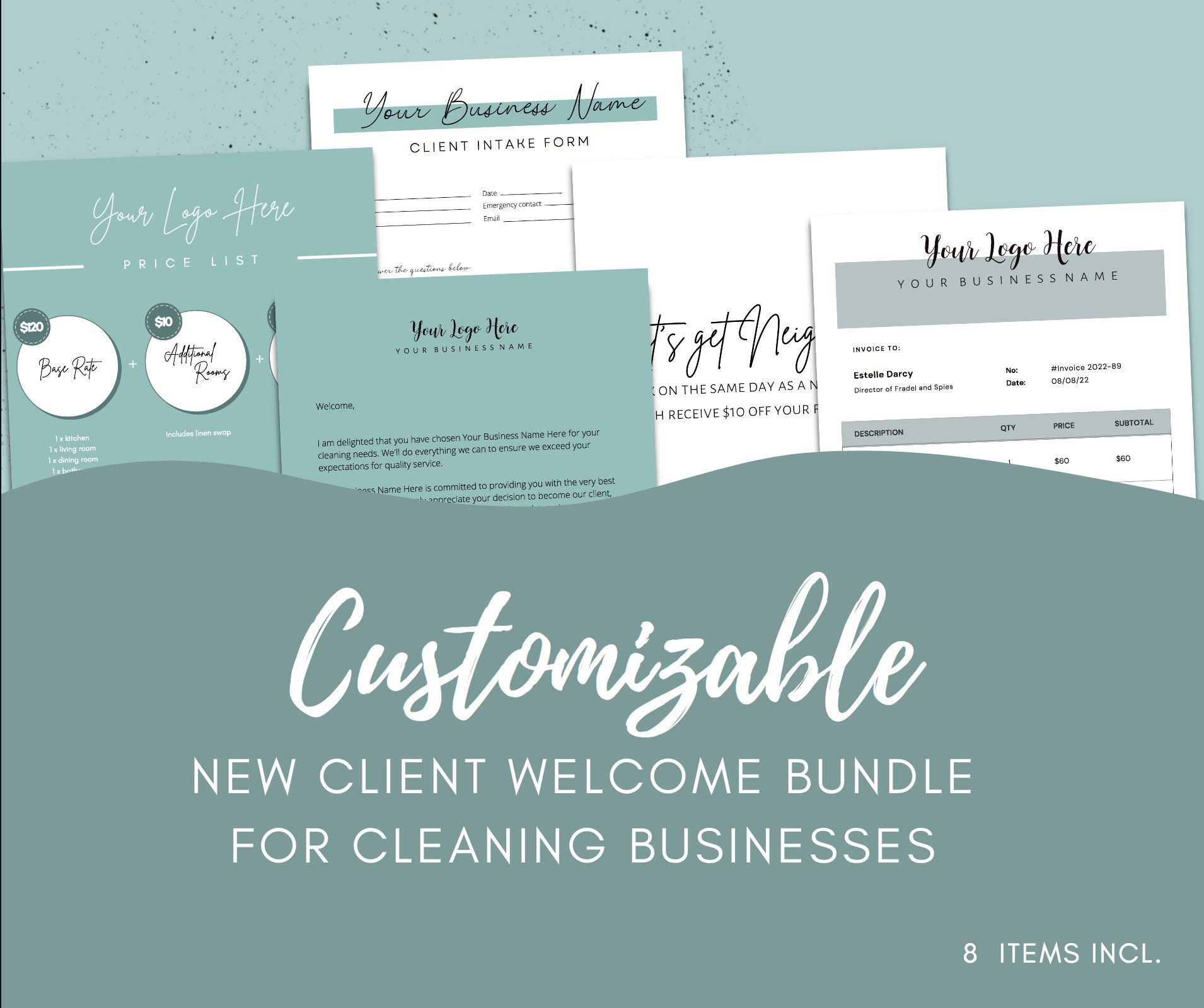 New Client Welcome Packet, Bundle, Policies, Client Onboarding Template ...