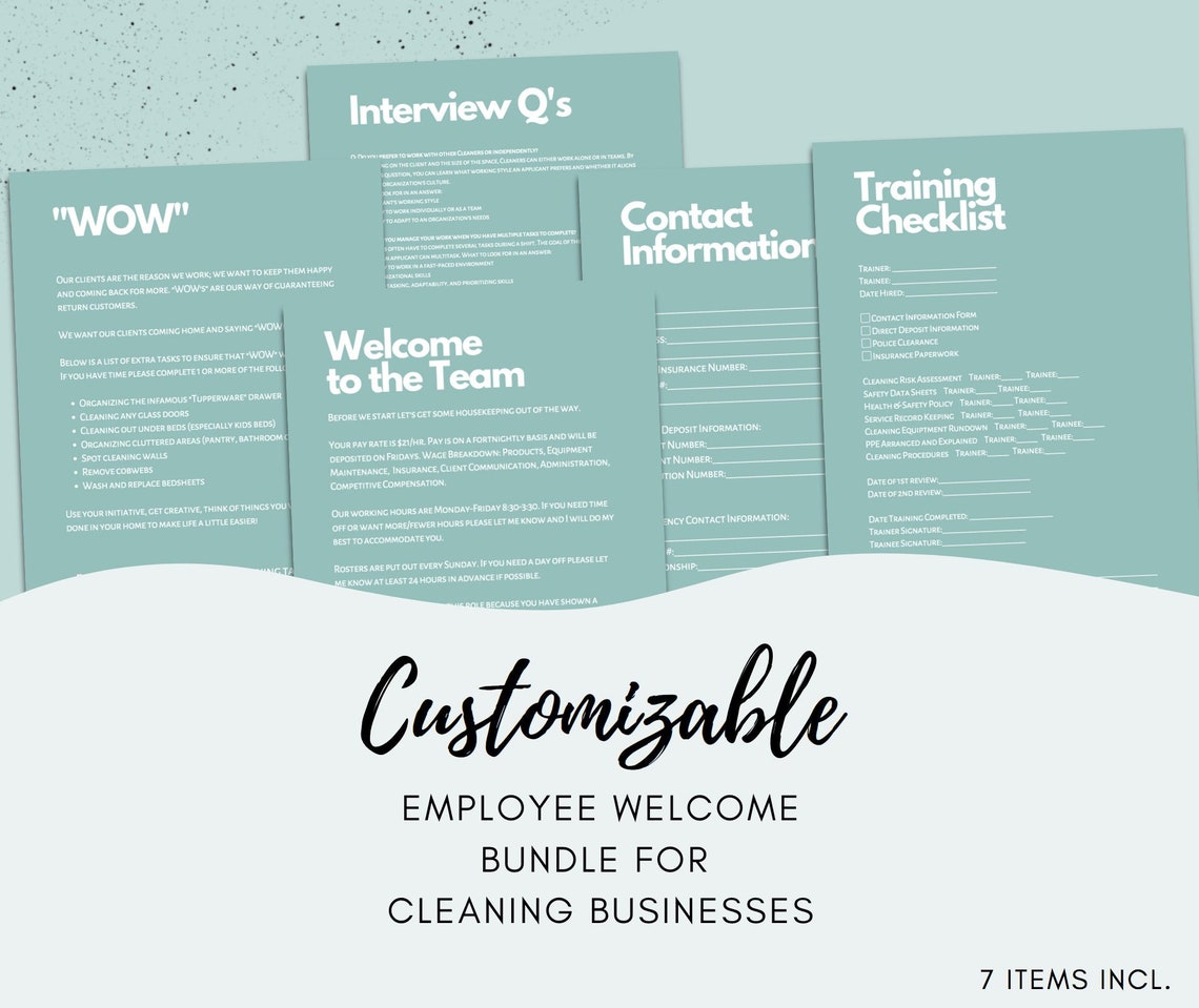 Employee Welcome Pack Bundle New Hire Employee Onboarding | Etsy