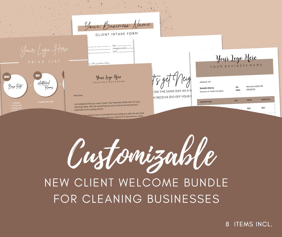 New Client Welcome Packet, Bundle, Policies, Neutral, Client Onboarding ...