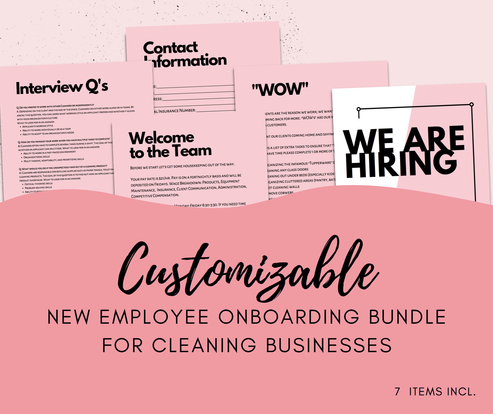 Employee Welcome Pack, Bundle, New Hire, Employee Onboarding Template ...