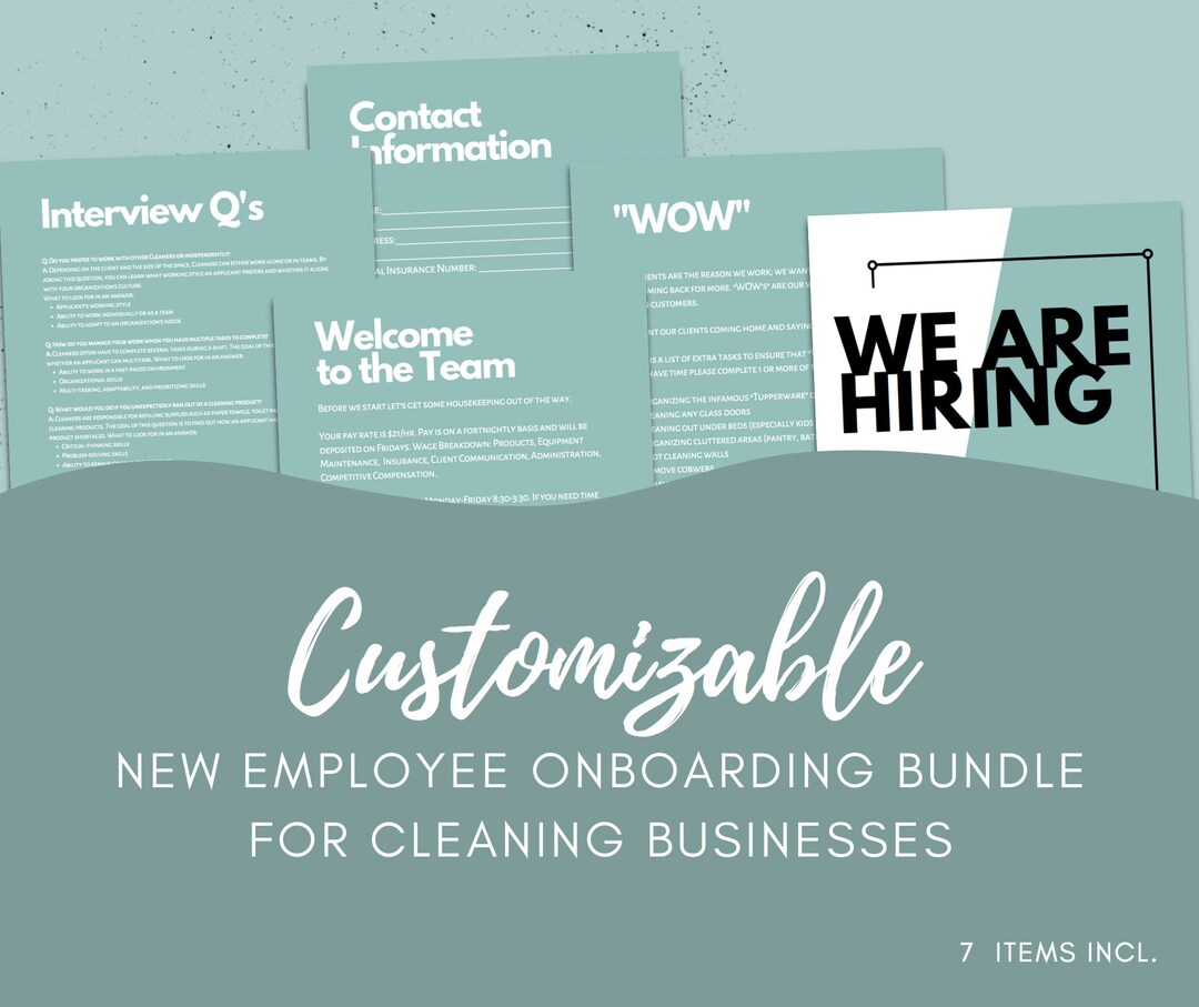 Employee Welcome Pack, Bundle, New Hire, Employee Onboarding Template ...