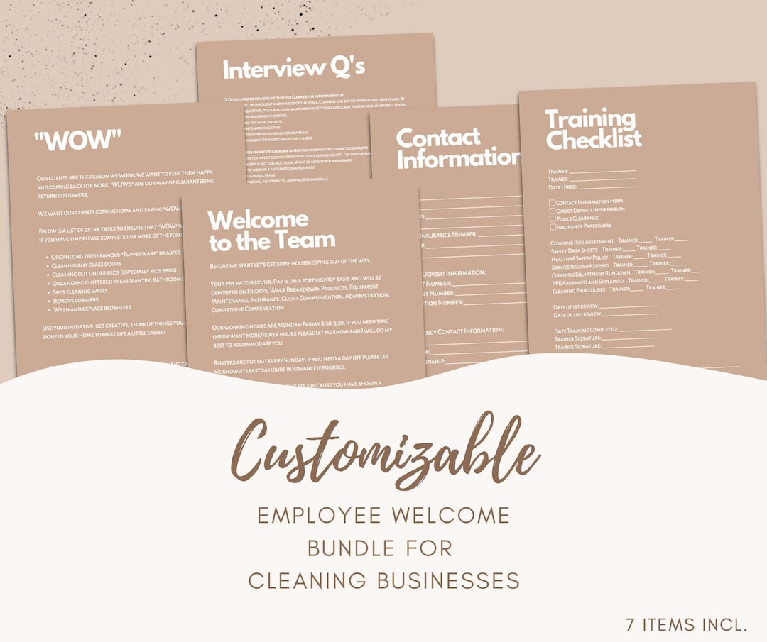 Employee Welcome Pack Bundle New Hire Employee Onboarding - Etsy