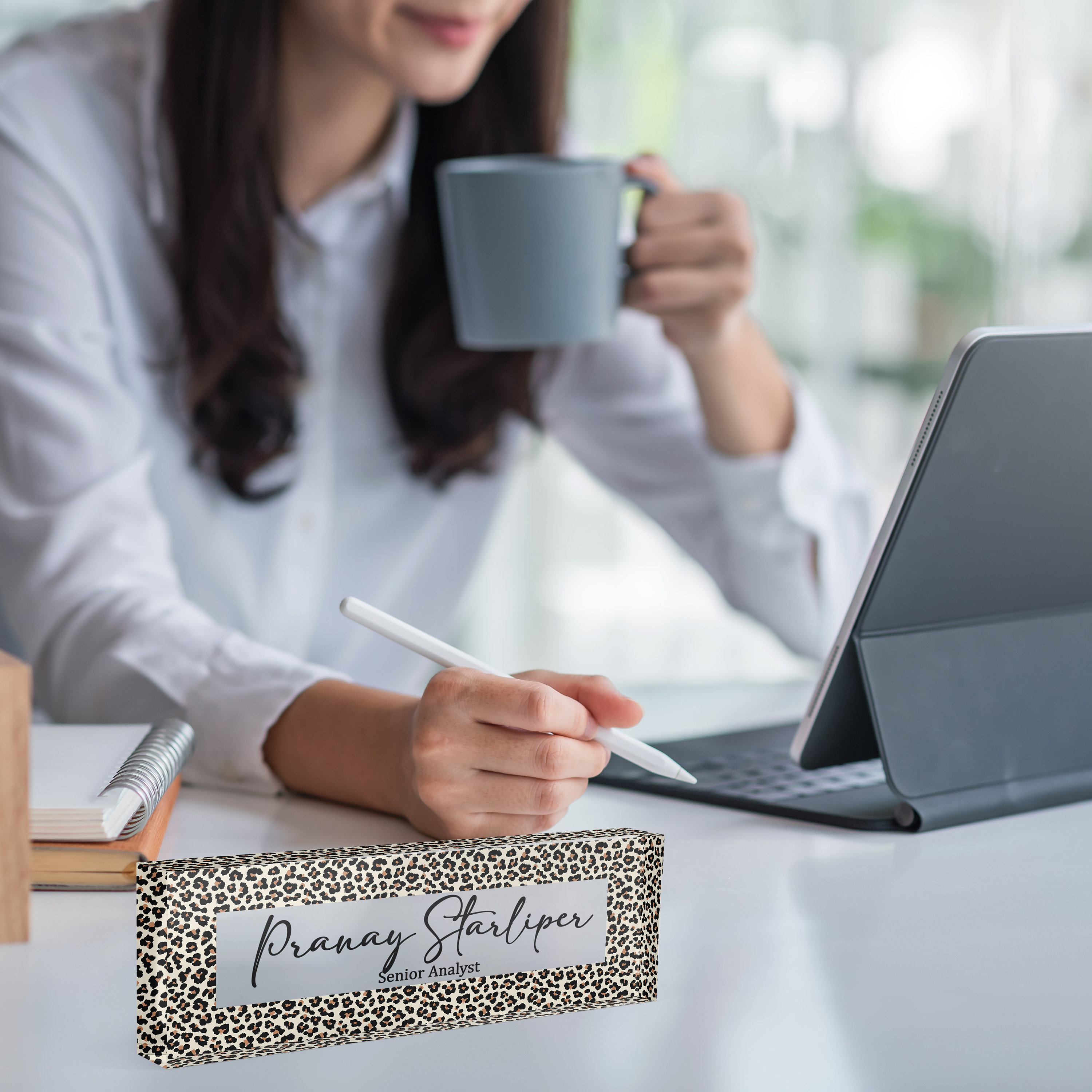 Leopard Concept Desk Name Plate Custom Personalized Desk Sign Plaque ...