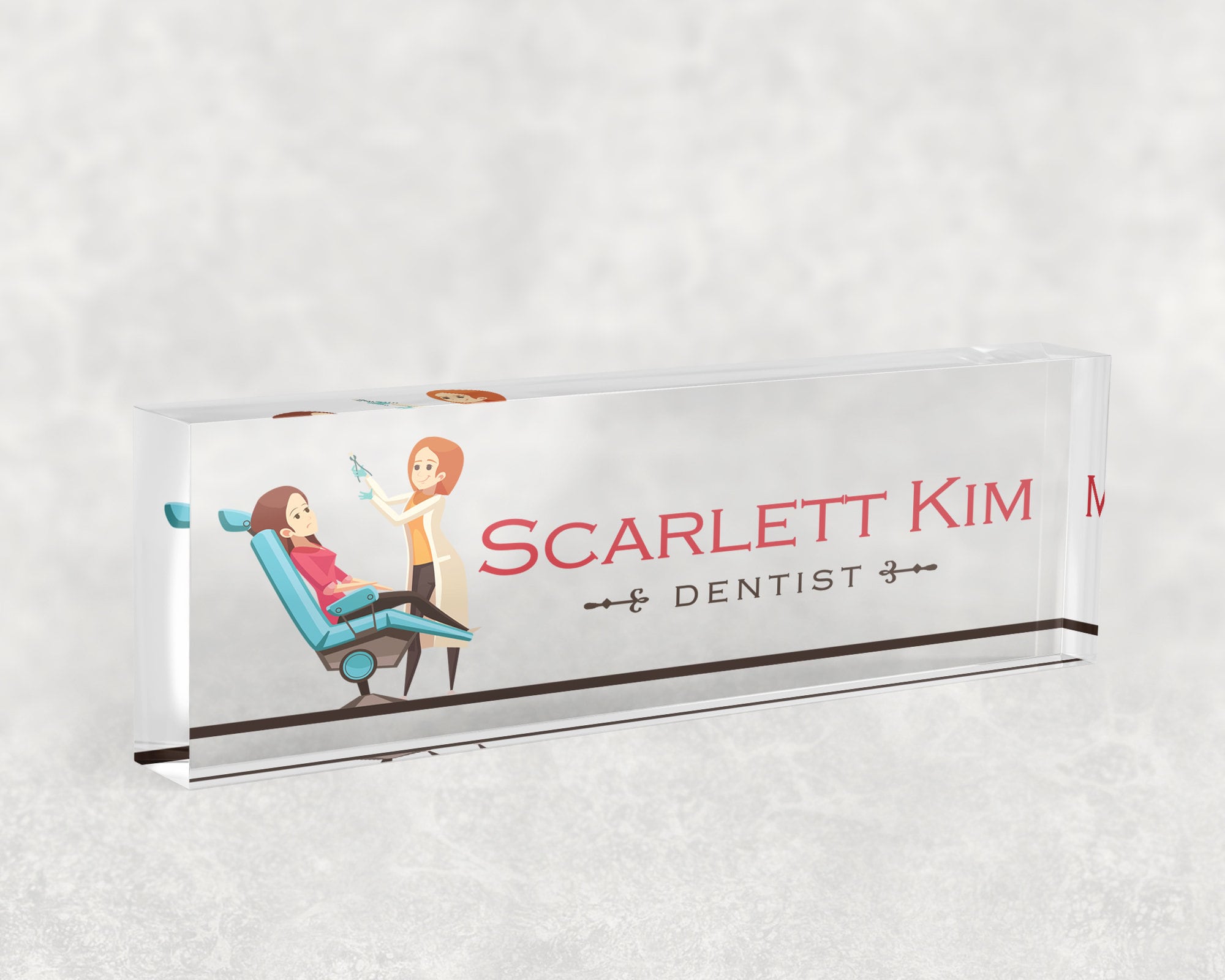 Dentist Desk Name Plate Custom Personalized Desk Sign, Dentist Gift ...