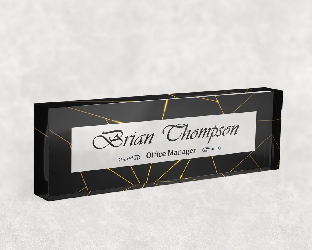 Luxury Desk Name Plate Custom Personalized Desk Sign, Office Gift ...