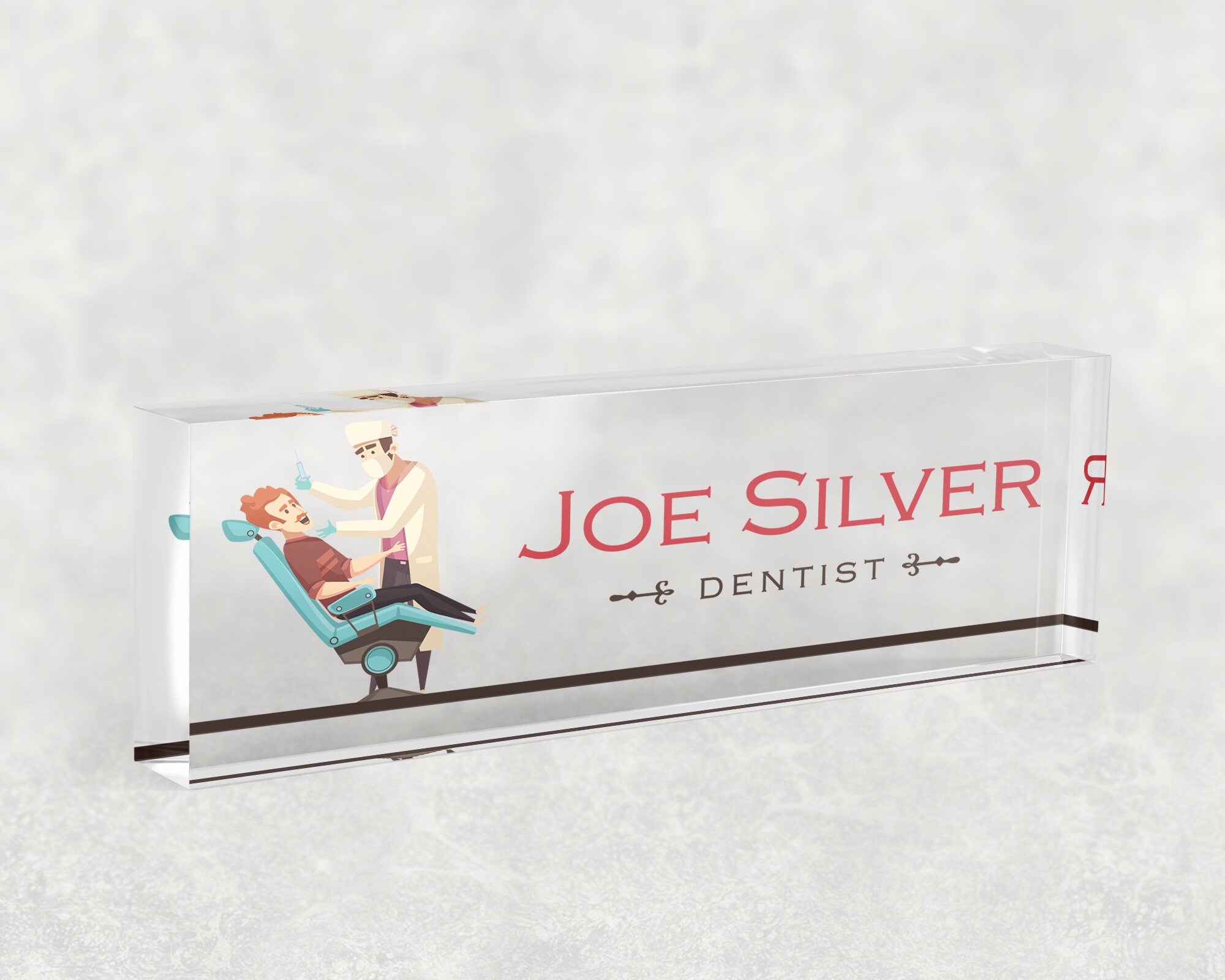 Dentist Desk Name Plate Custom Personalized Desk Sign, Dentist Gift ...