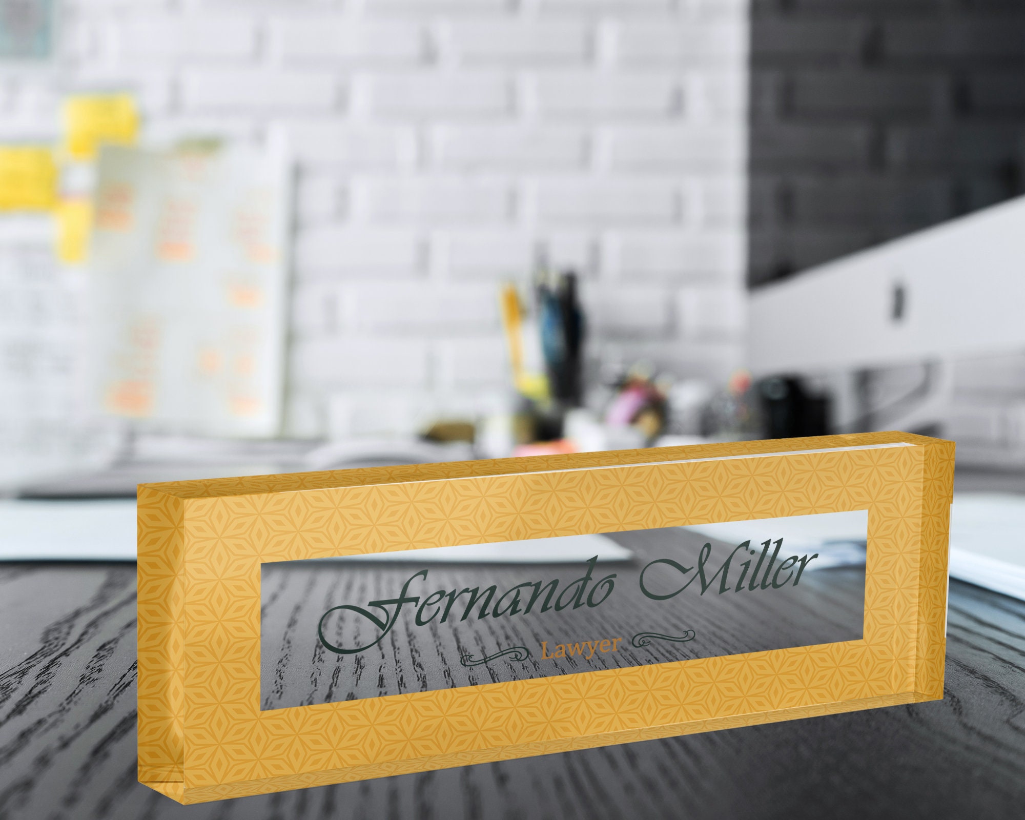 Desk Name Plate Custom Personalized Desk Sign Plaque Office - Etsy