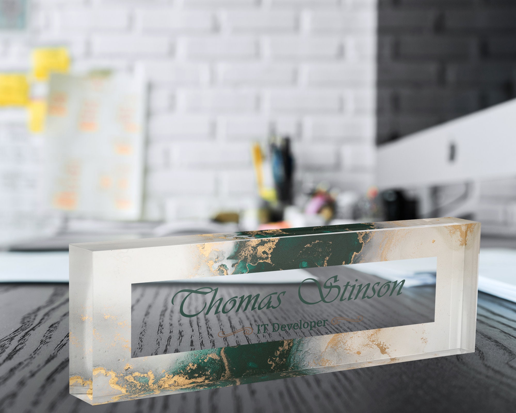 Luxury Desk Name Plate Custom Personalized Desk Sign, Office Gift ...