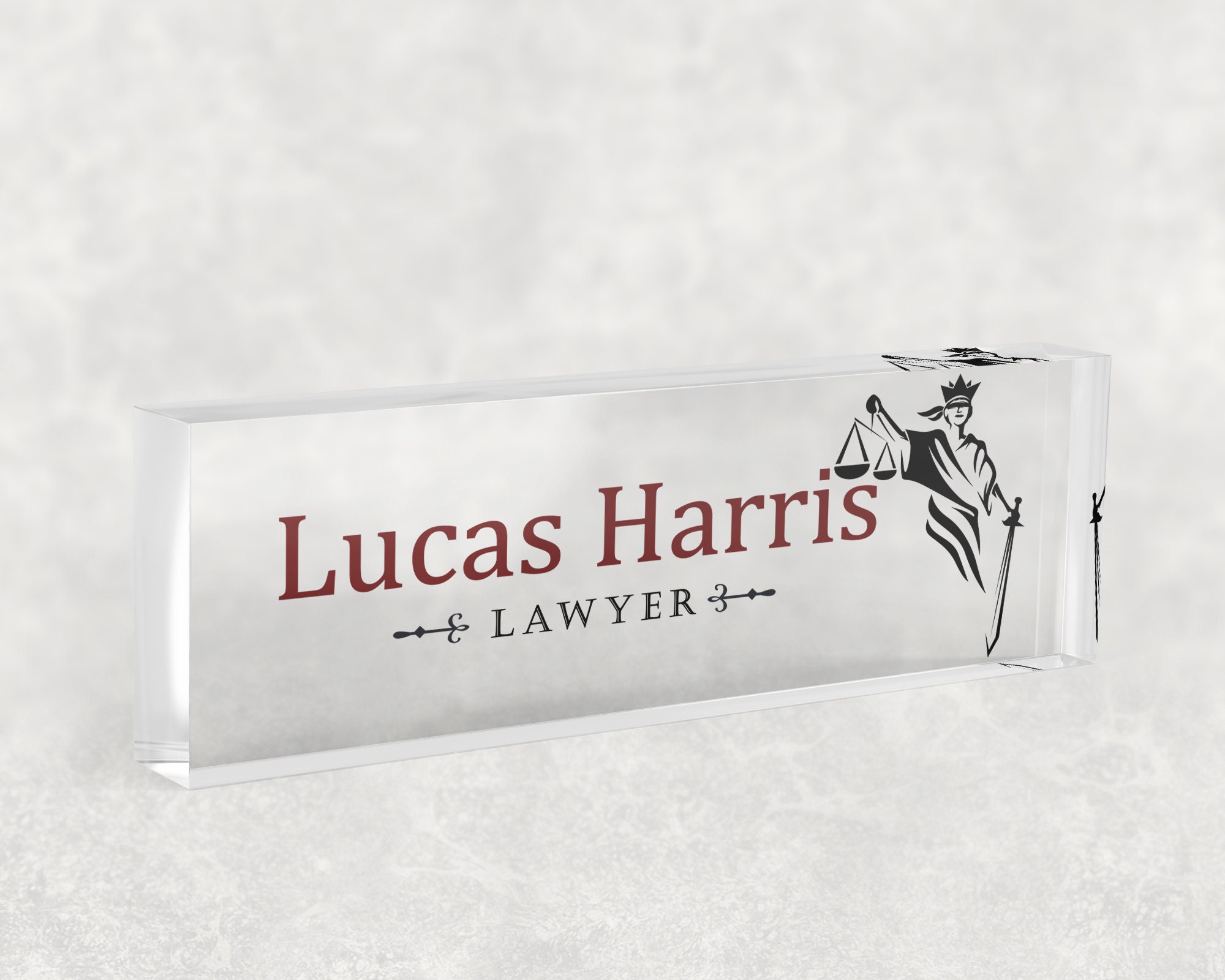 Desk Name Plate Model 034 Lawyer Concept Custom Personalized - Etsy