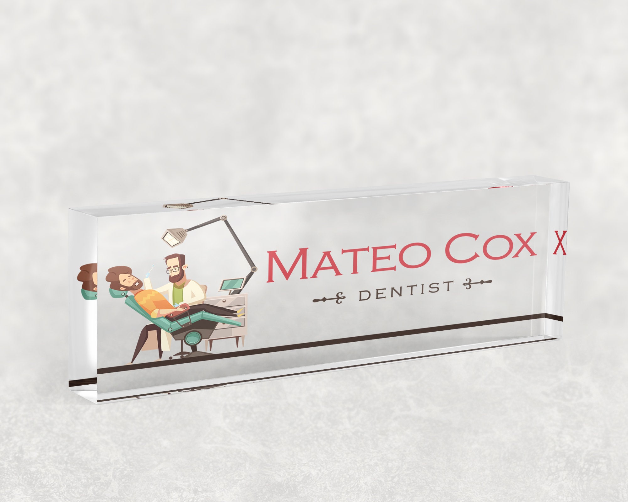 Dentist Desk Name Plate Custom Personalized Desk Sign, Dentist Gift ...