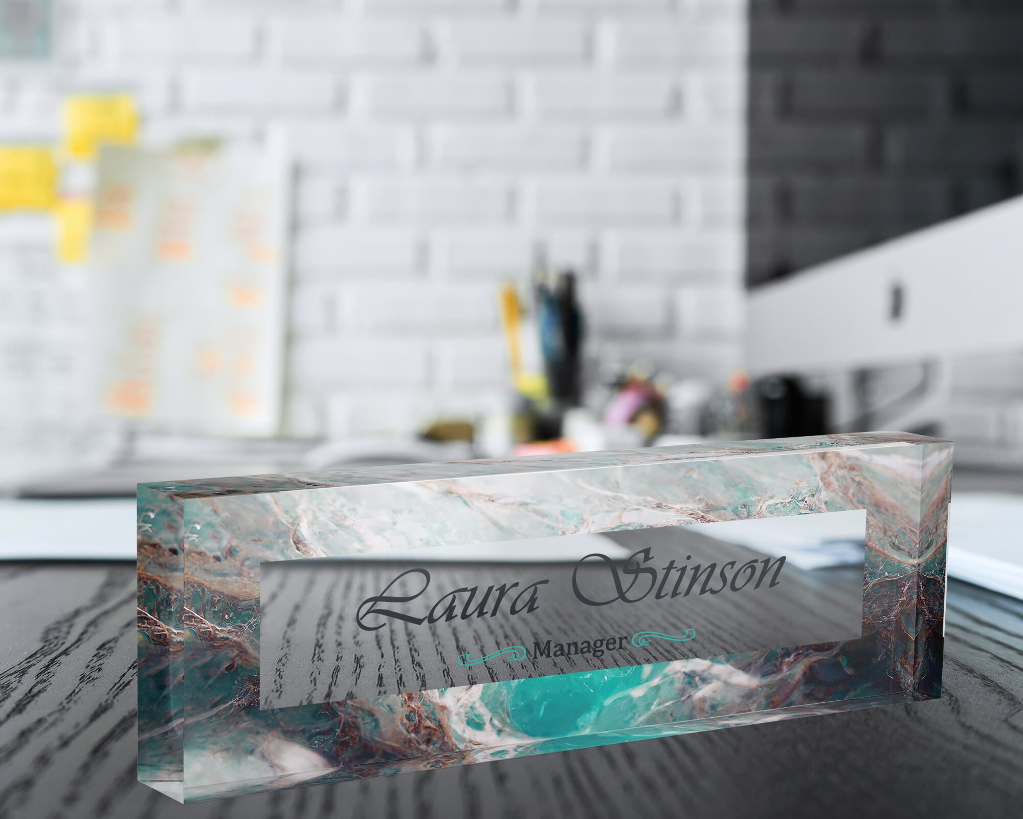 Luxury Desk Name Plate Custom Personalized Desk Sign, Office Gift ...