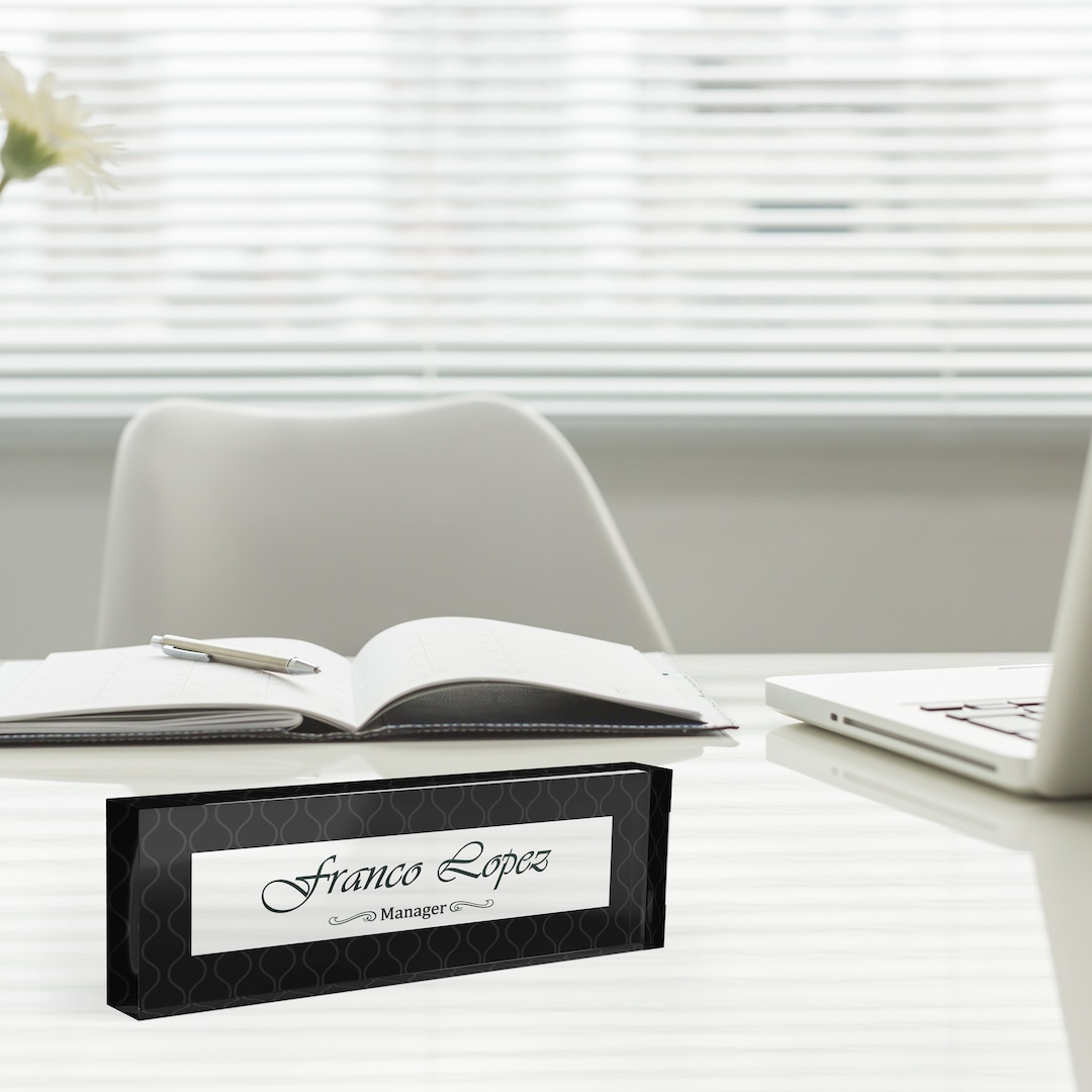 Luxury Desk Name Plate Custom Personalized Desk Sign, Office Gift ...