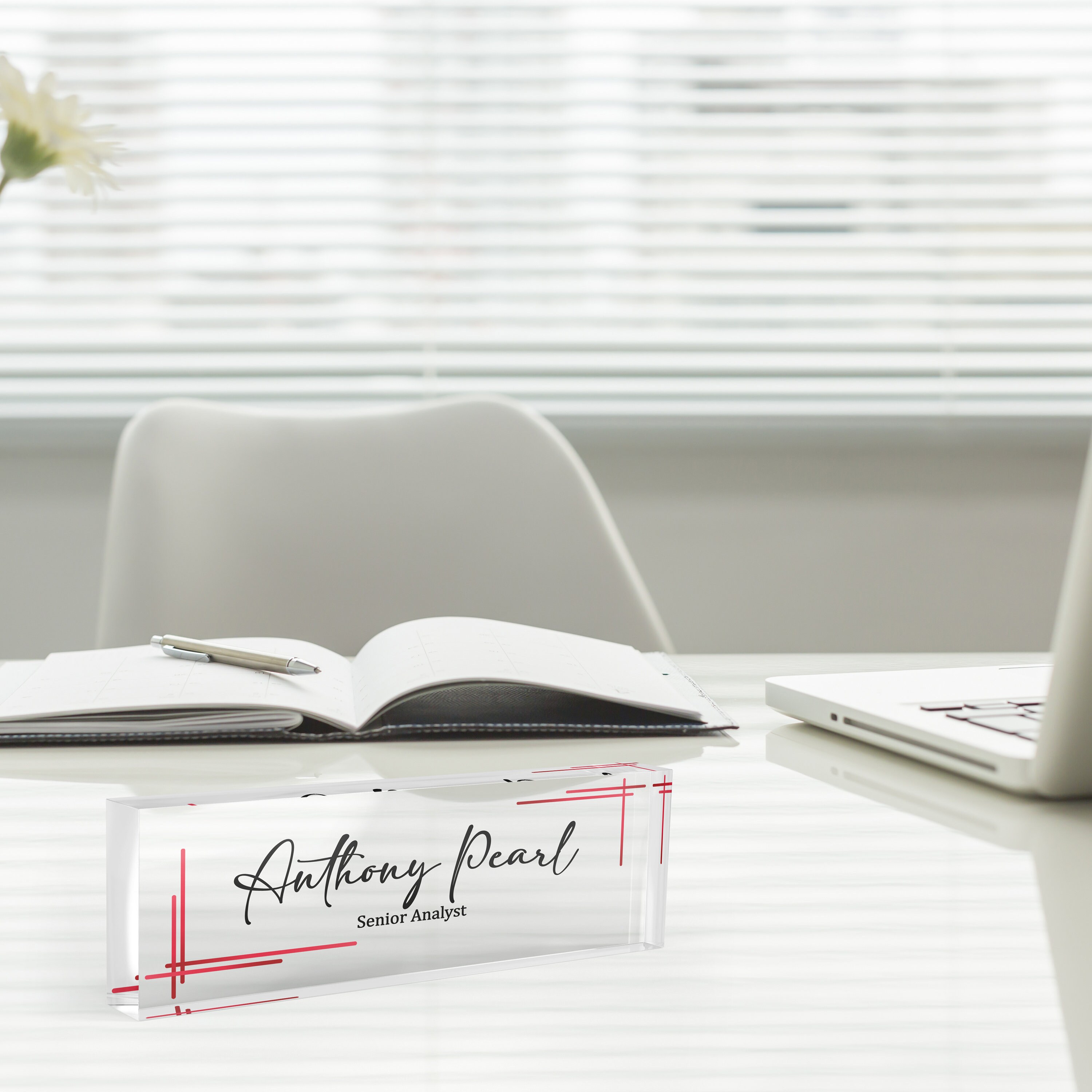 Modern Concept Desk Name Plate Custom Personalized Desk Sign Plaque ...