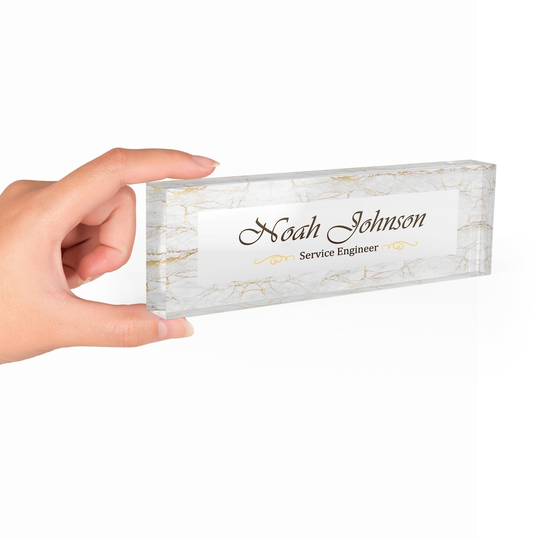 Desk Name Plate Custom Personalized Desk Sign Plaque Office Flower ...