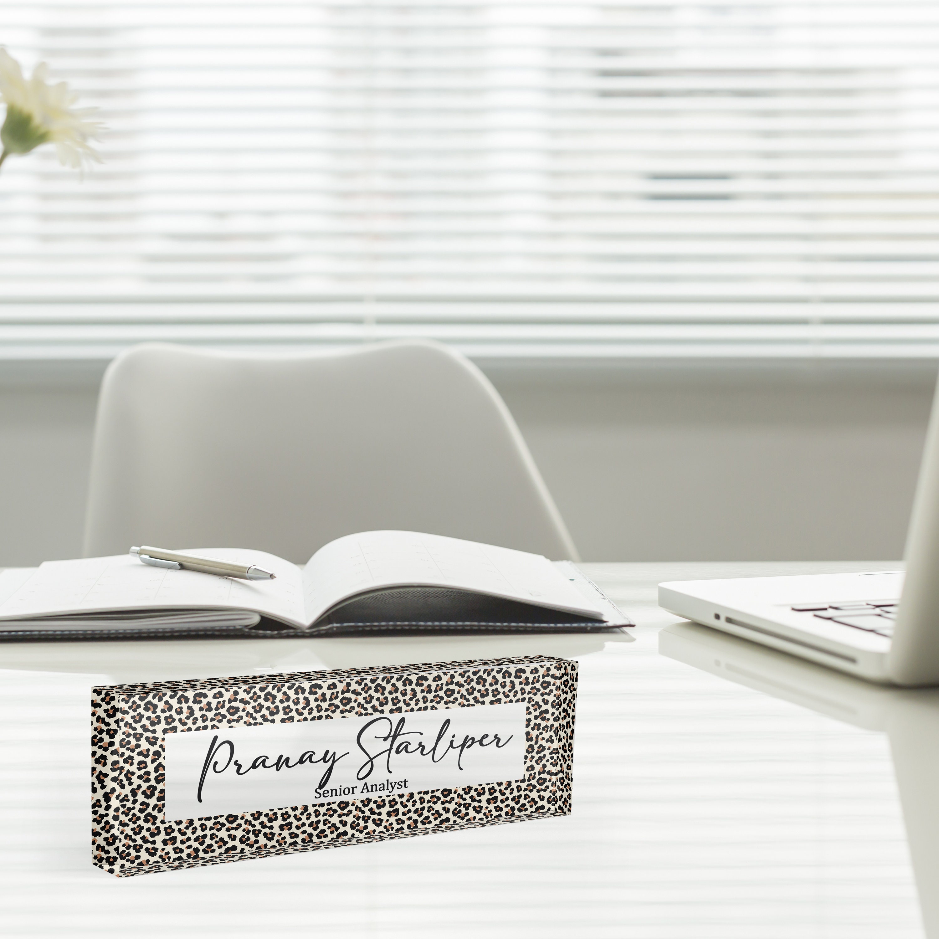 Leopard Concept Desk Name Plate Custom Personalized Desk Sign Plaque ...