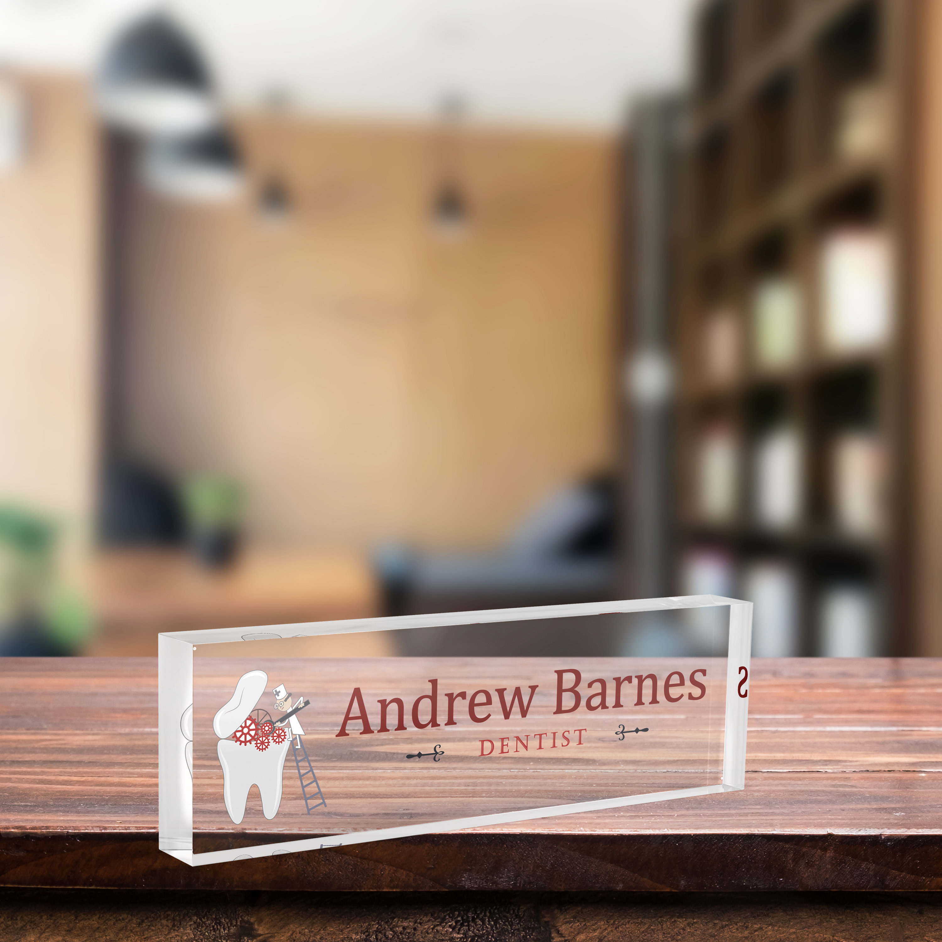 Dentist Desk Name Plate Custom Personalized Desk Sign, Dentist Gift ...