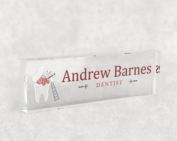 Dentist Desk Name Plate Custom Personalized Desk Sign Dentist - Etsy