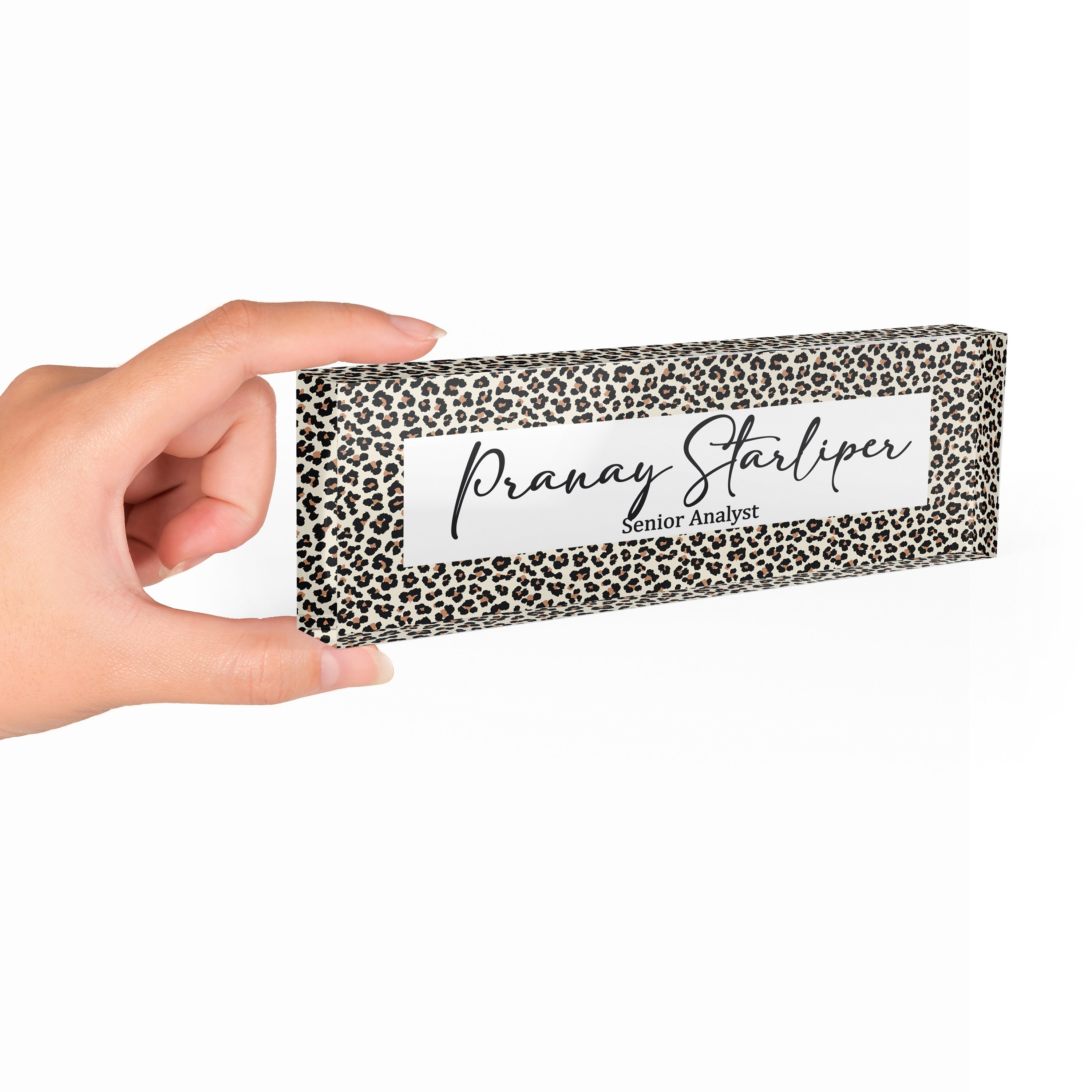 Leopard Concept Desk Name Plate Custom Personalized Desk Sign Plaque ...