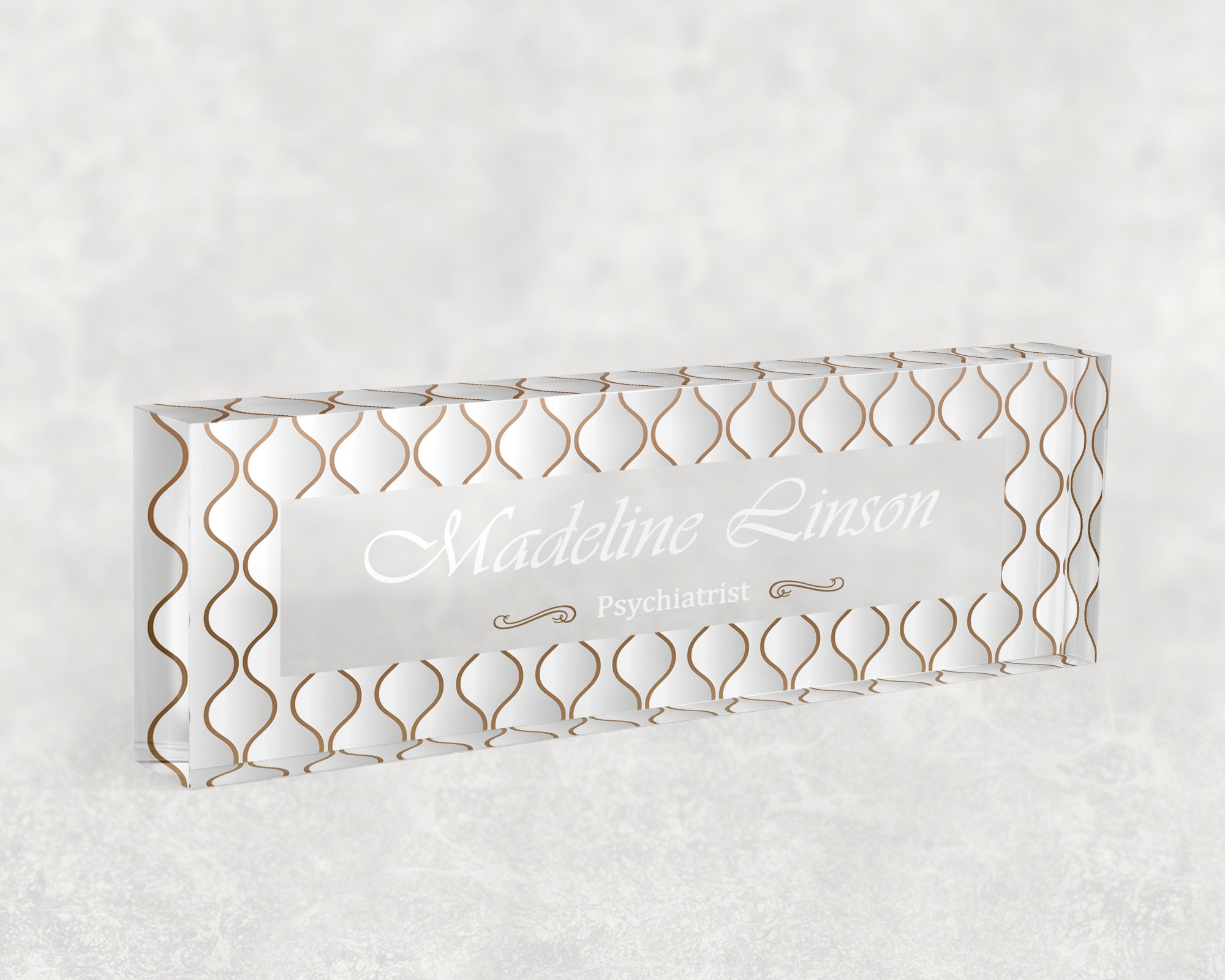 Desk Name Plate Custom Personalized Desk Sign Plaque Office Flower ...