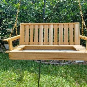 Cedar Porch Swing Bird Feeder - Etsy