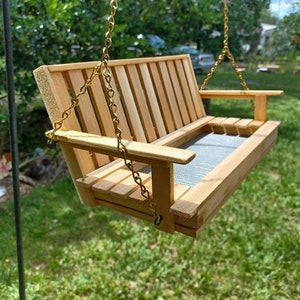 Cedar Porch Swing Bird Feeder - Etsy