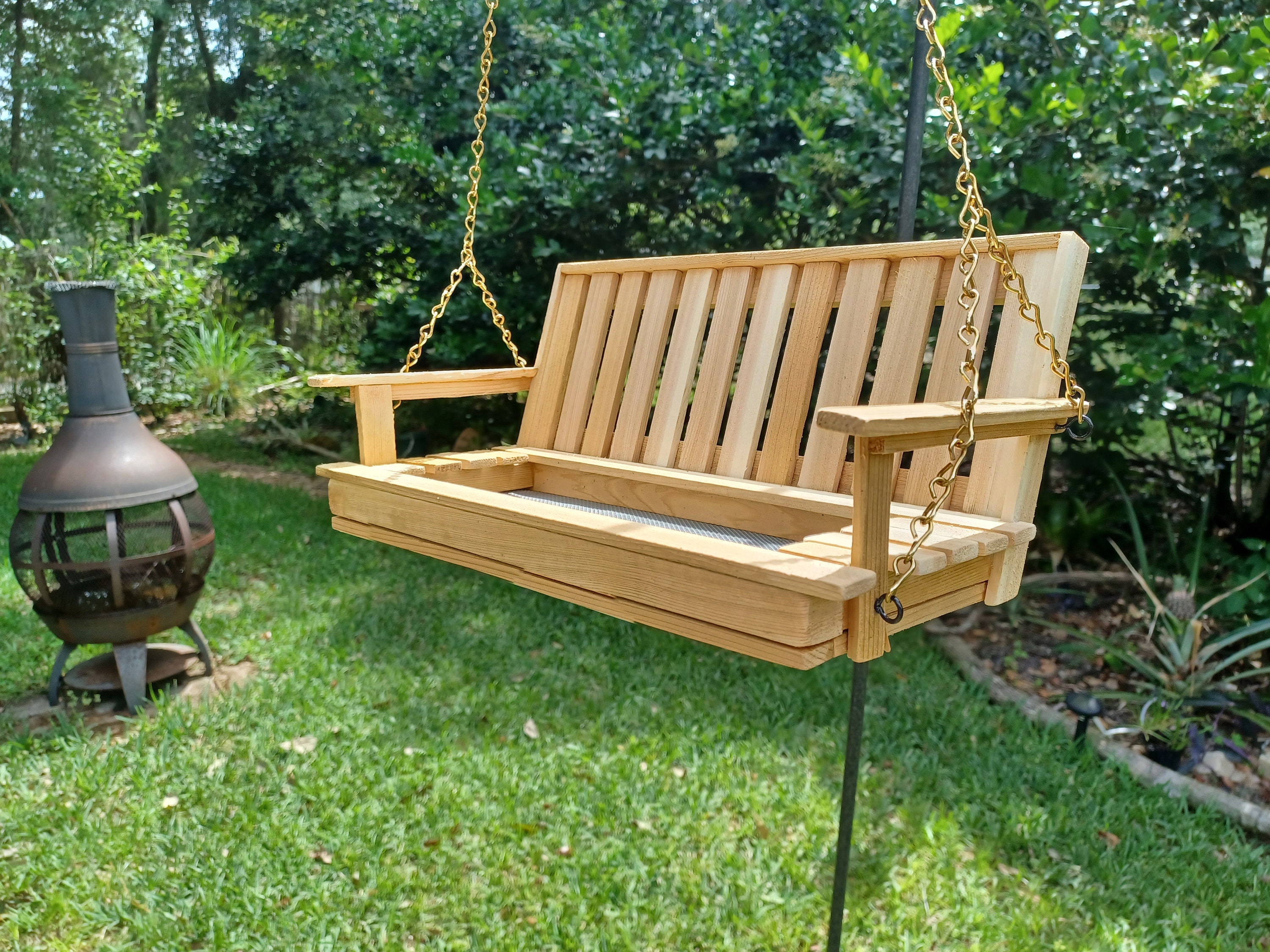 Cedar Porch Swing Bird Feeder - Etsy