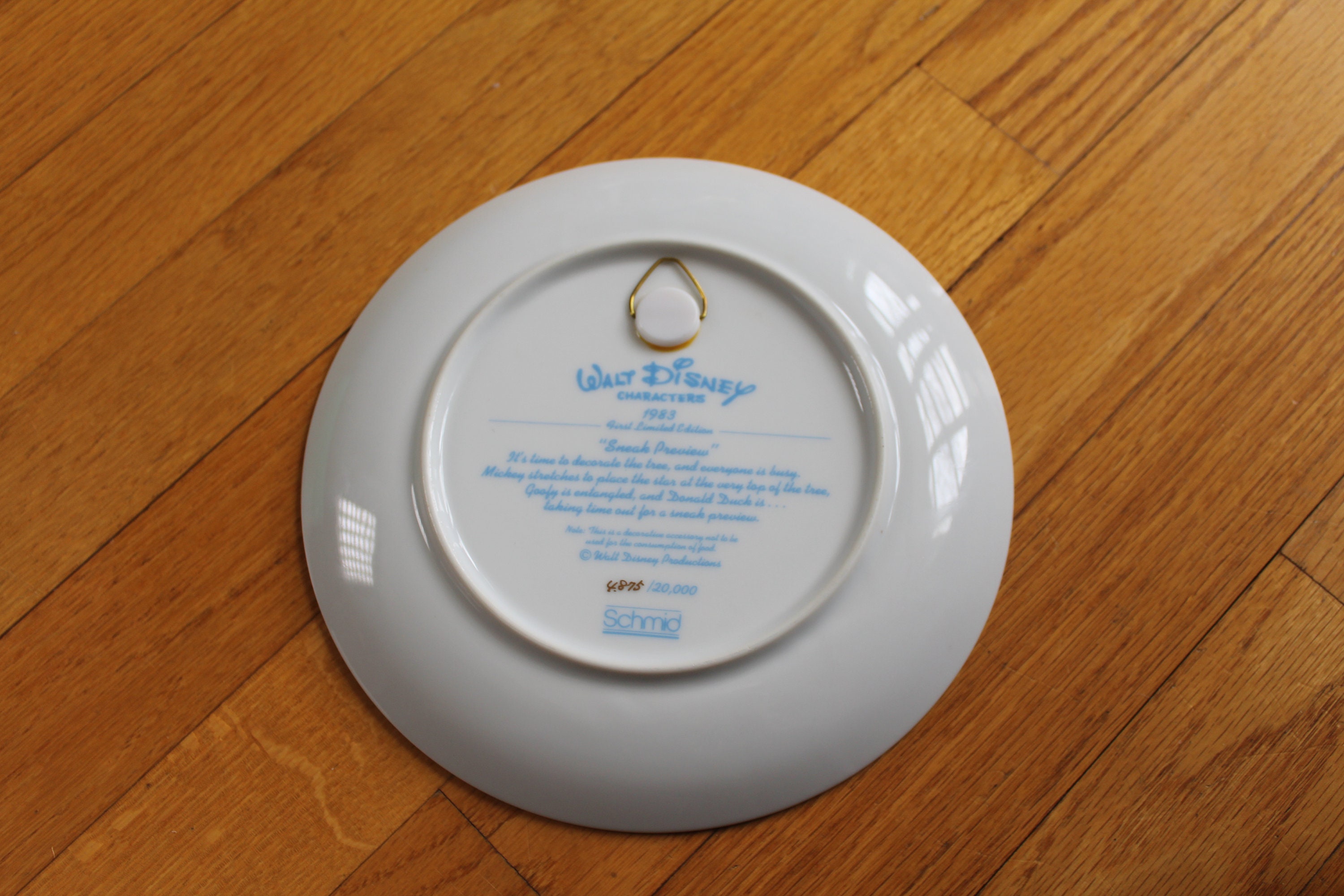Disney Characters sneak Preview Christmas Collectors Plate by Schmid - Etsy