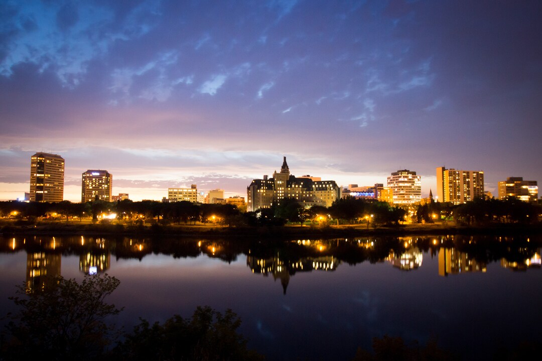 Saskatoon Sunset Skyline - Etsy