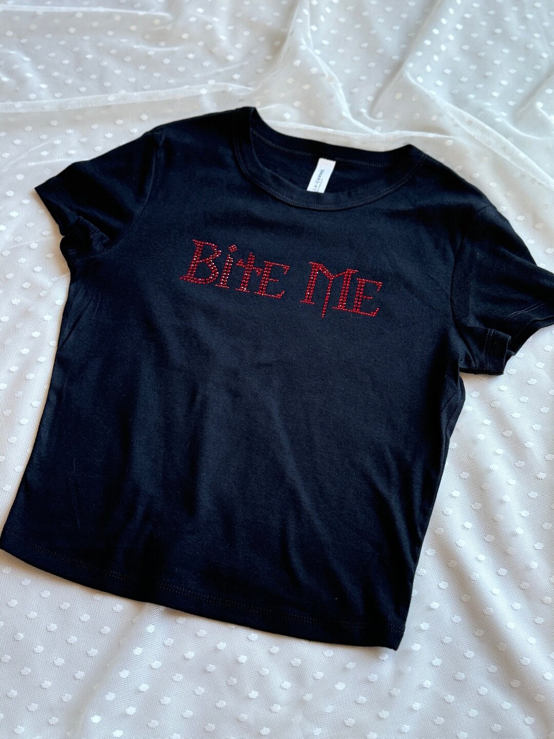 Bite Me Crop Top, Halloween Crop Top, Halloween Crop Top, Summerween, Halloween Baby Tee, Horror ...