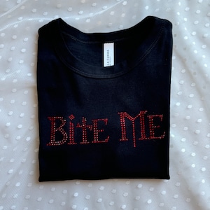 Bite Me Crop Top, Halloween Crop Top, Halloween Crop Top, Summerween, Halloween Baby Tee, Horror ...