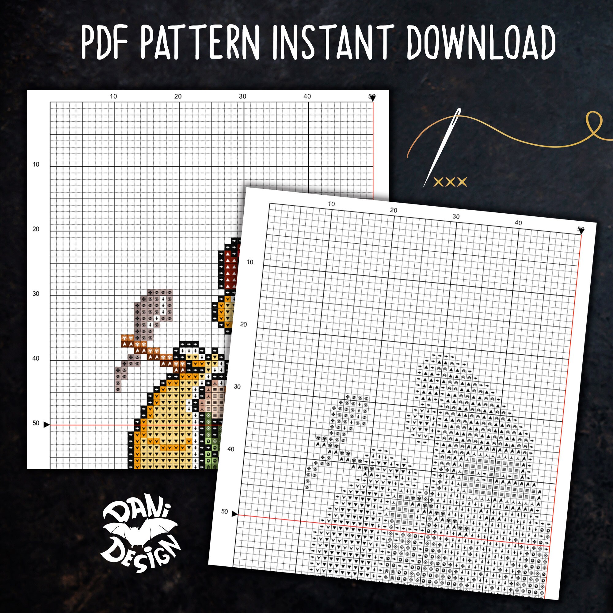 Dwarf Cross Stitch Pattern PDF Instant Download Gift Gnome - Etsy
