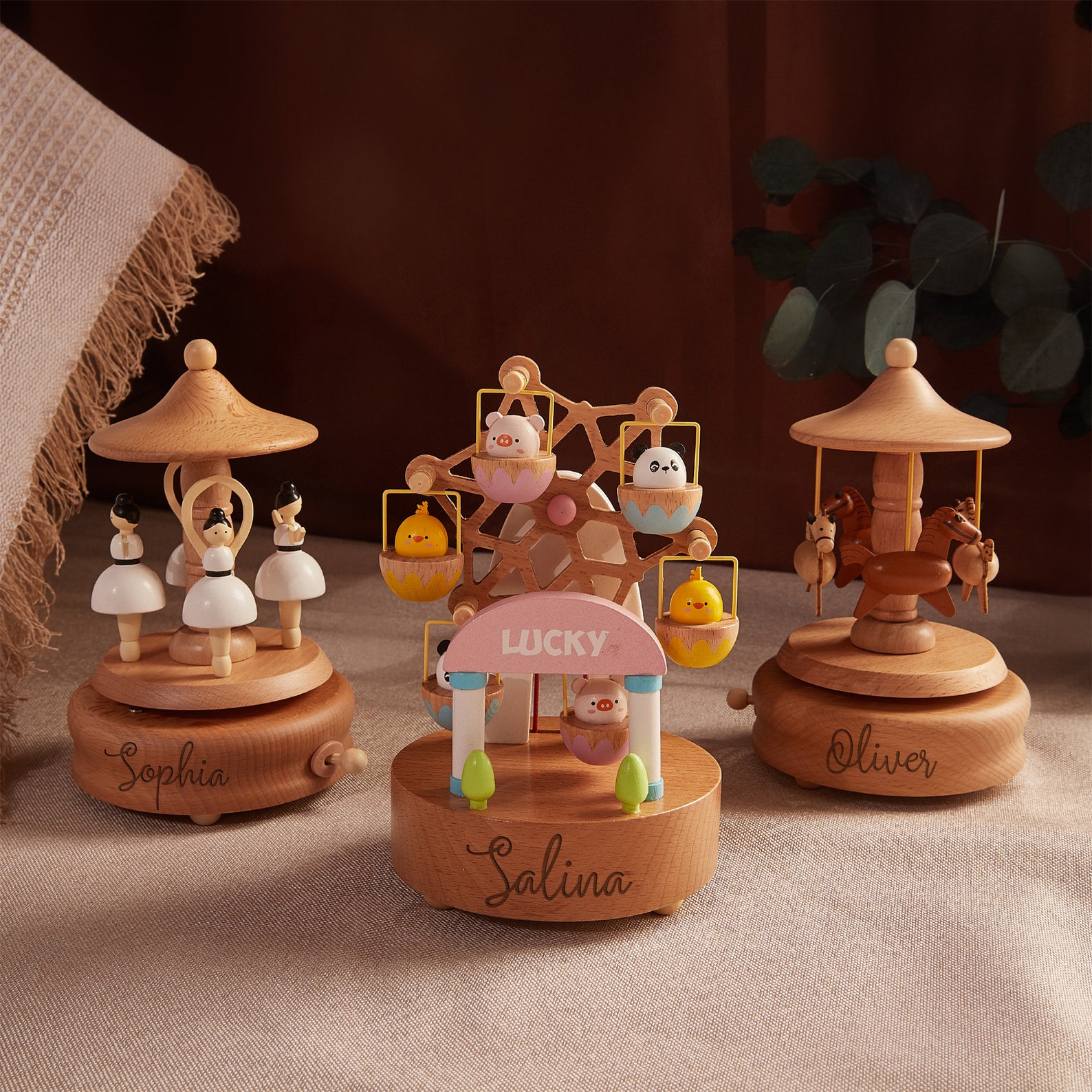 Custom Engraved Wooden Music Box, Carousel Heirloom Gift - Etsy