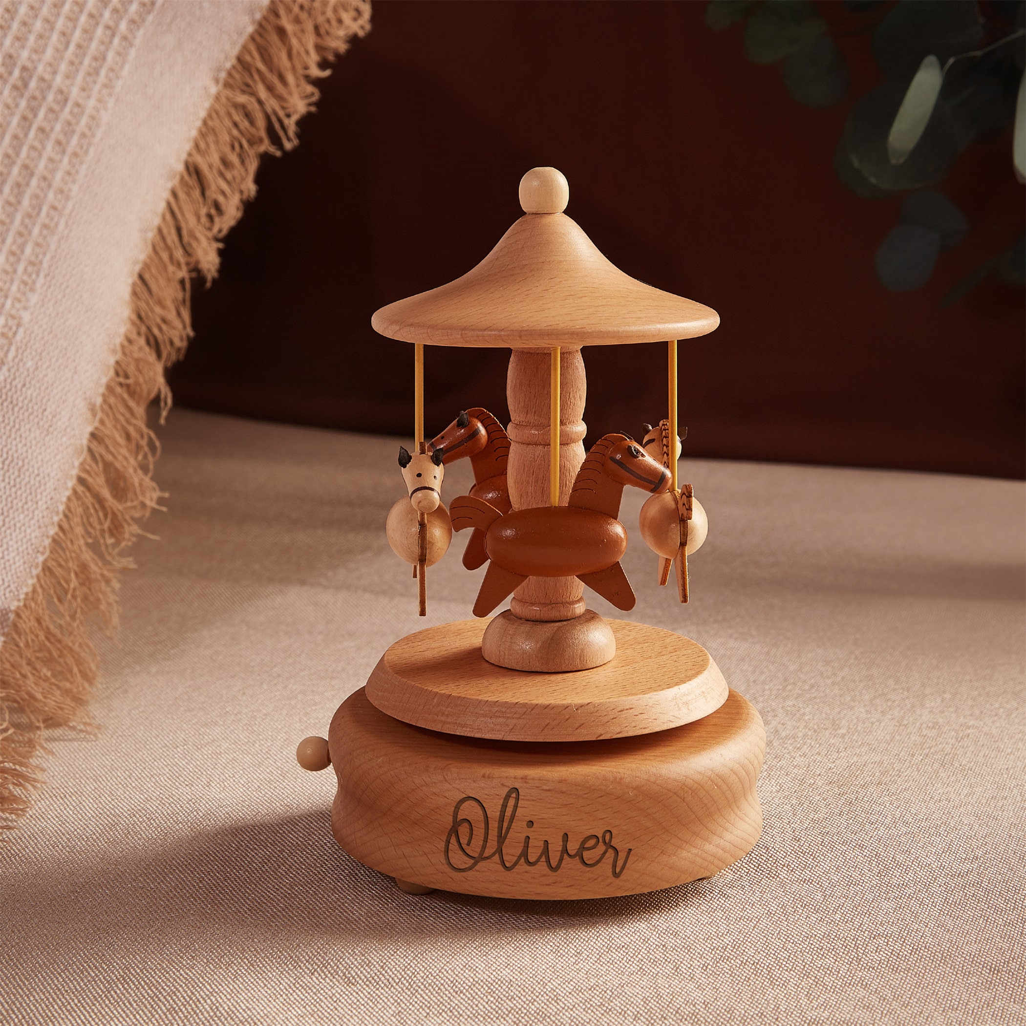 Custom Engraved Wooden Music Box, Carousel Heirloom Gift - Etsy